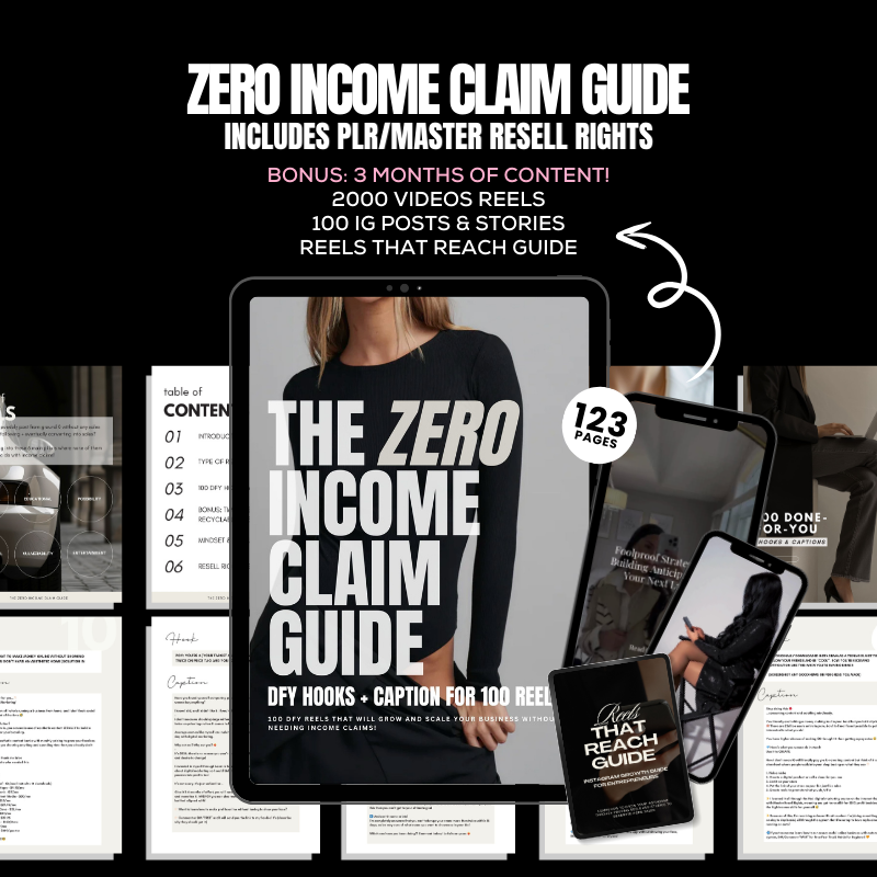 Zero Income Claim Guide for Digital Sellers | MRR – Elevate Her Studio